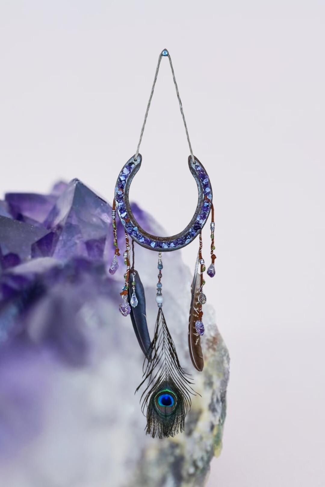PREORDER - Handmade - Recycled Horse Shoe - Crystal - Wire Wrapped ...