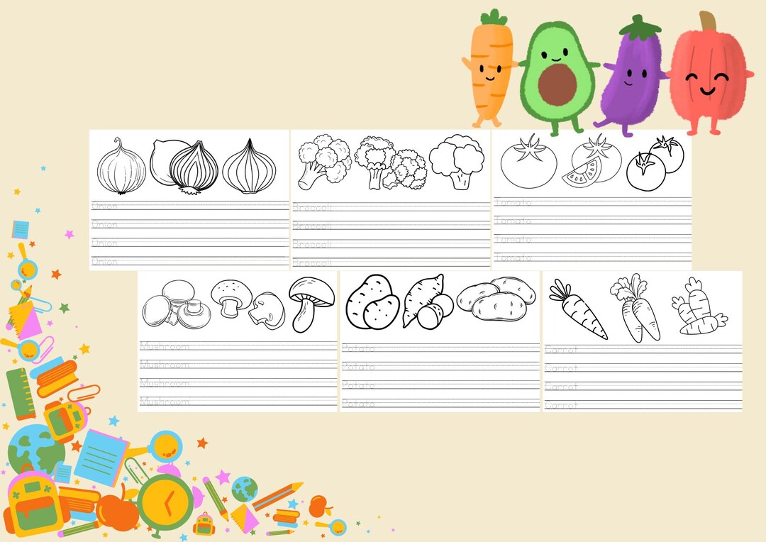 15 Printable Vegetable-themed Colouring Pages for Kids | Fun ...