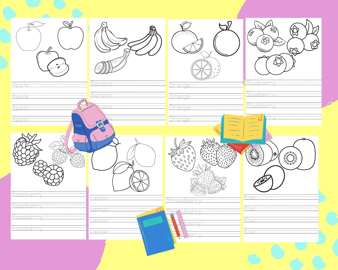 15 Printable Fruit-themed Colouring Pages for Kids, Toddlers ...