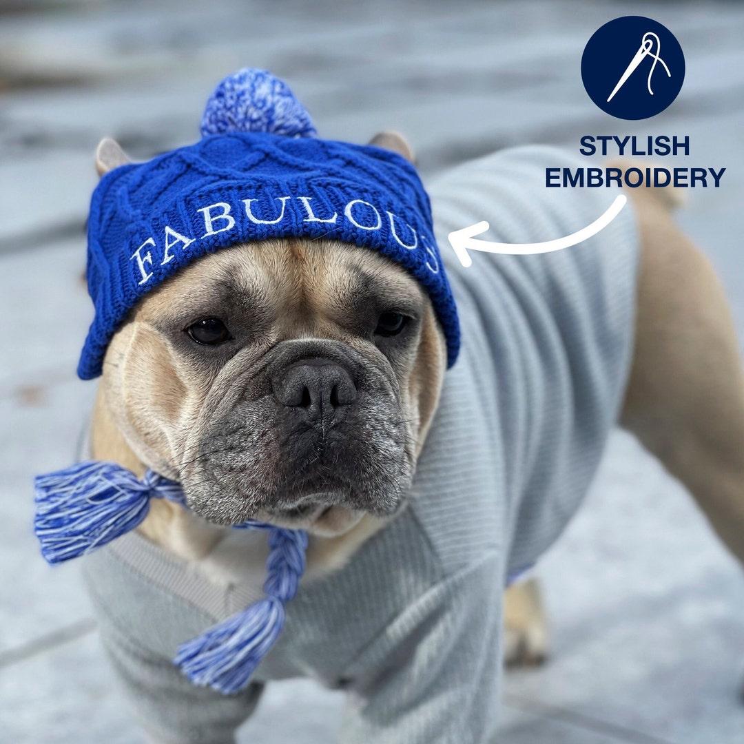 Fabulous Fido Dog 100% Cotton Pom Pom French, English Bulldog Cute ...