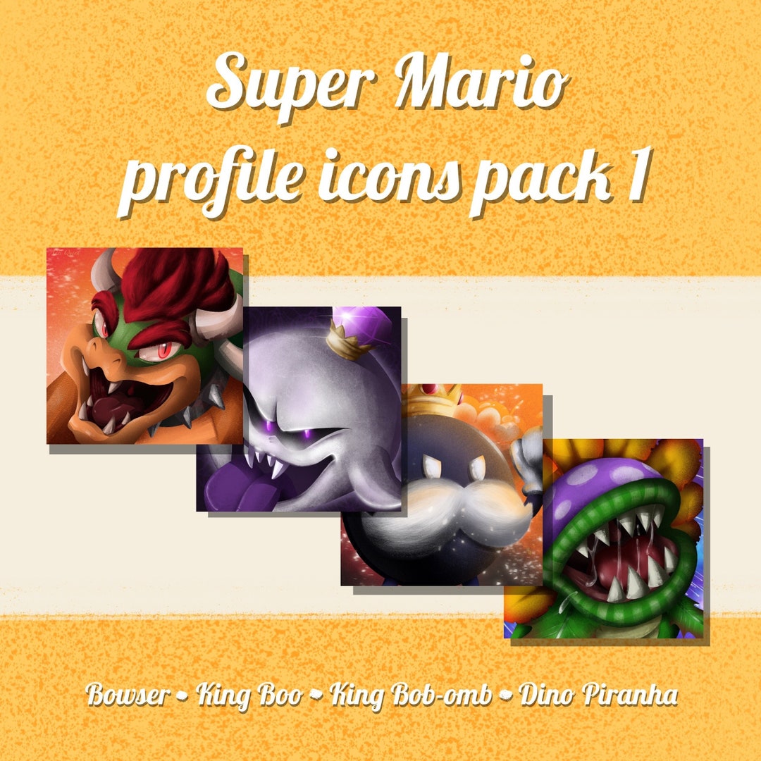 Super Mario Profile Icons Pack 1 digital Download - Etsy