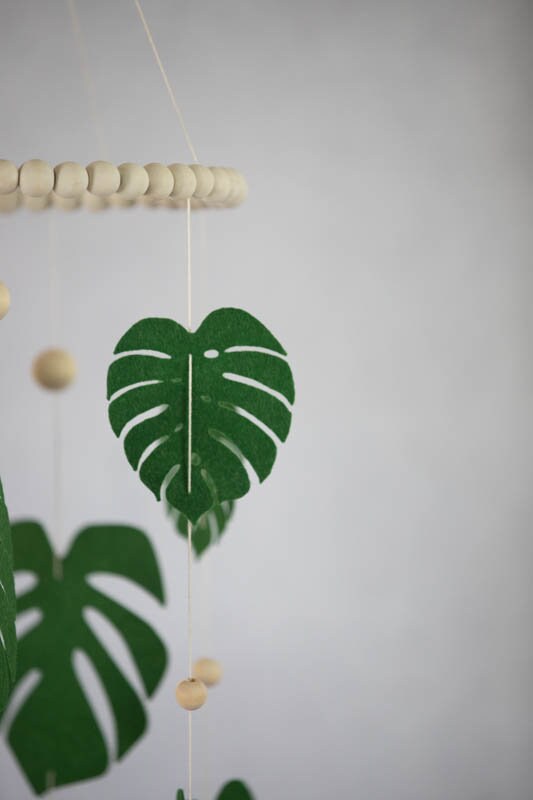 Tropical Baby Mobile Monstera Leaf Mobile Jungle Baby | Etsy