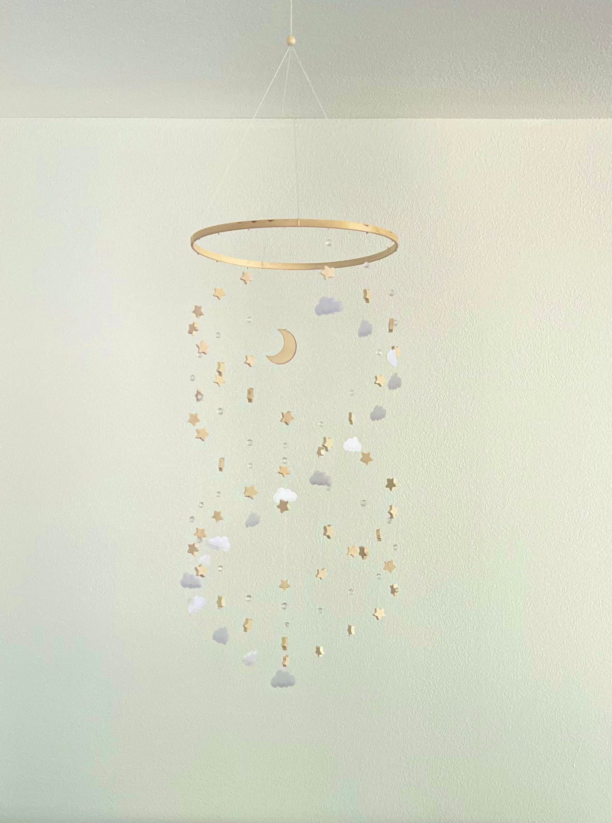 Stars Moon Crystals Mobile Stars Baby Mobile Cloud Mobile - Etsy