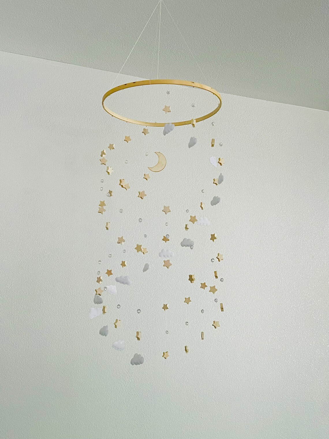 Stars Moon Crystals Mobile Stars Baby Mobile Cloud Mobile - Etsy