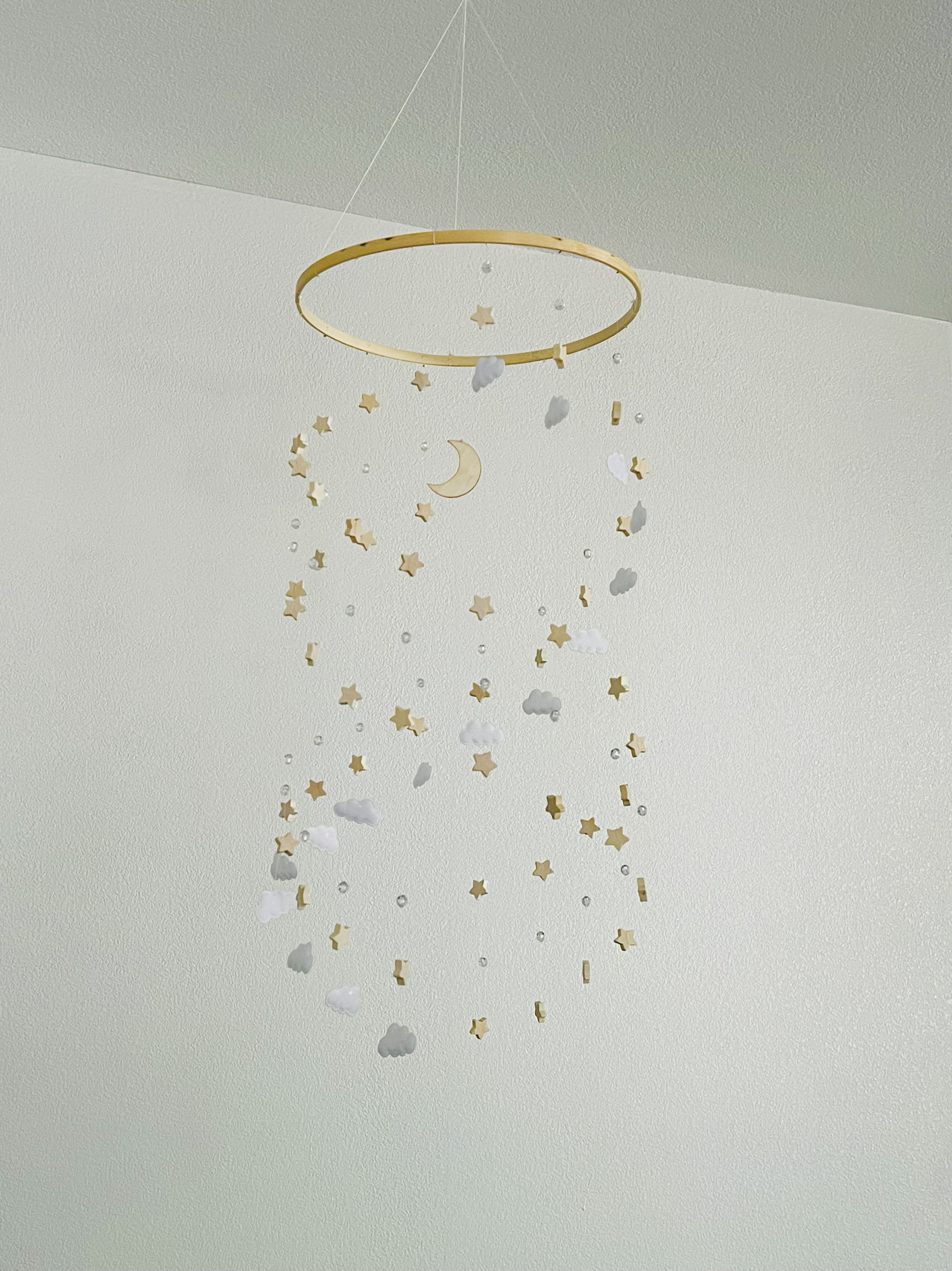Stars Moon Crystals Mobile Stars Baby Mobile Cloud Mobile - Etsy