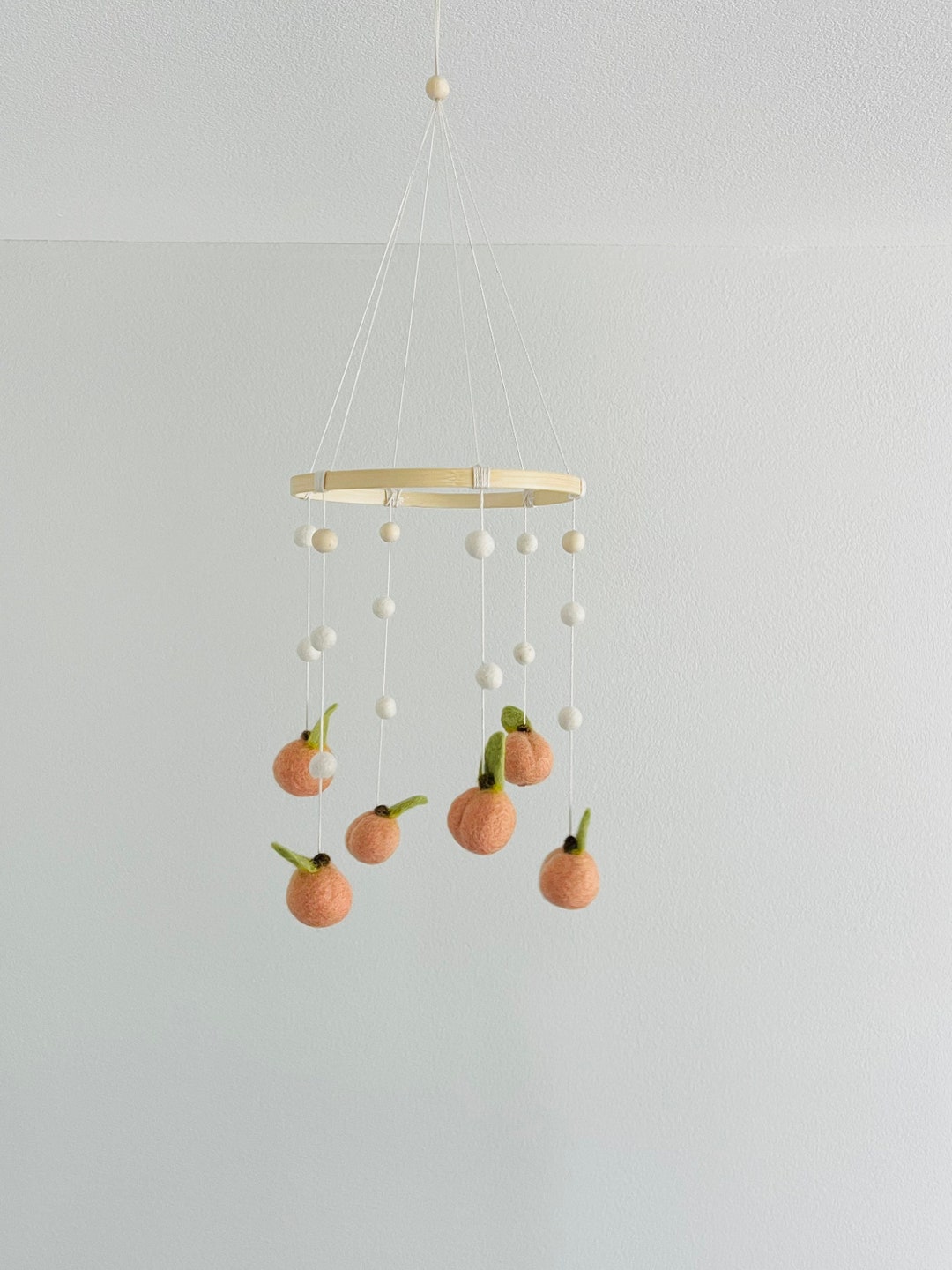 Peach Baby Mobile, Peachmobile, Garden Mobile, Minimalist Mobile ...