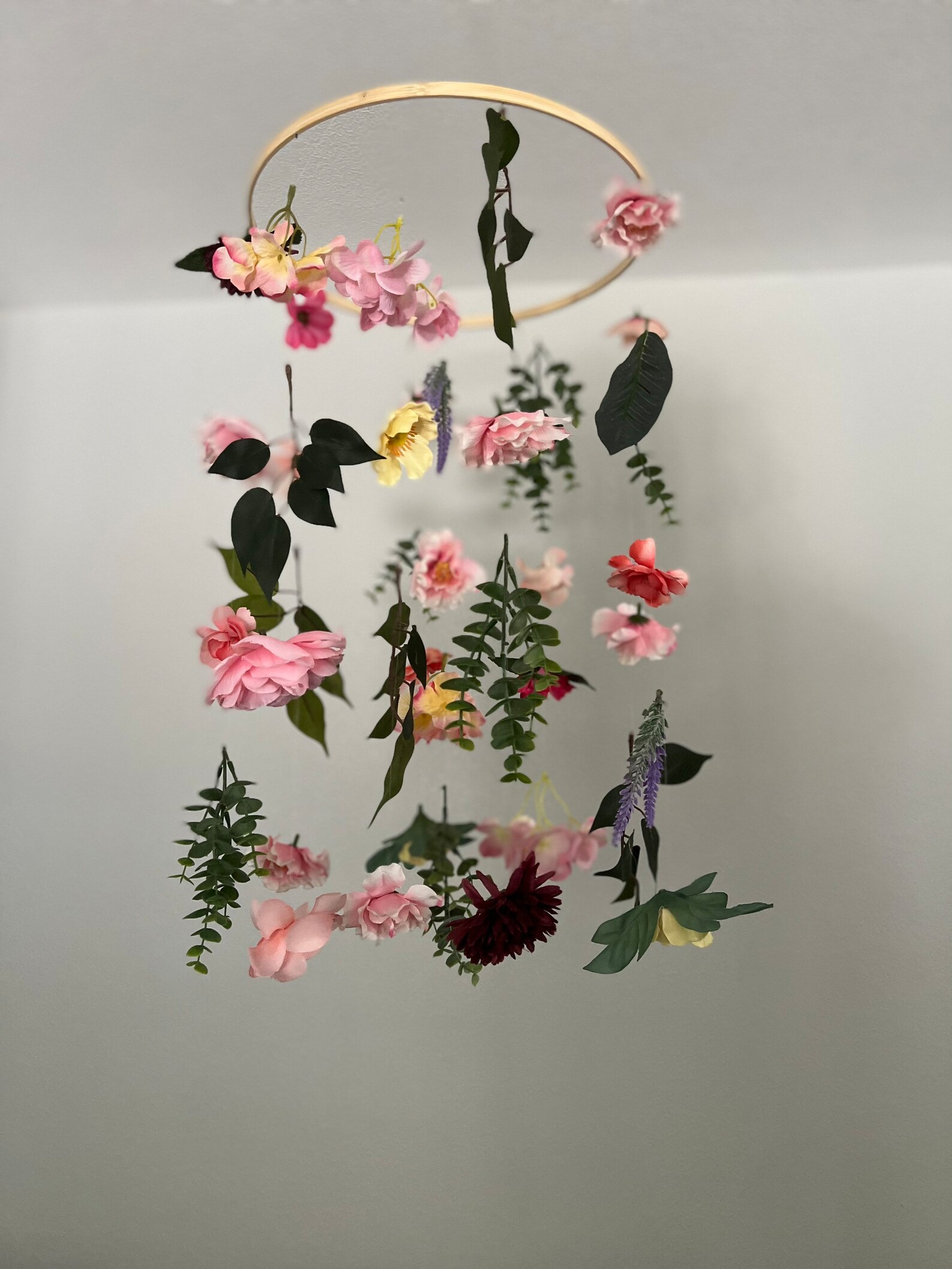 Flower Baby Mobile Flower and Greenery Mobile Flower Baby - Etsy