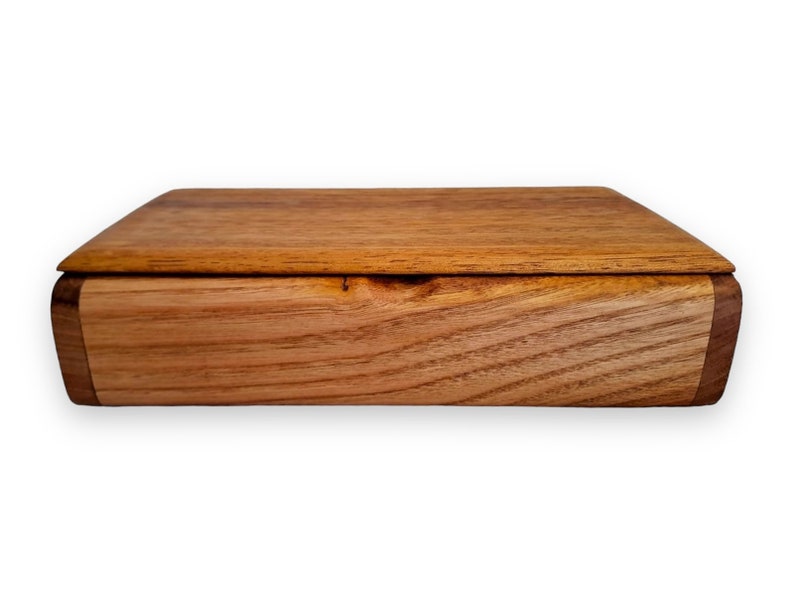 Handmade Chestnut Accessory Box With Reclaimed Wood Lid Unique and ...