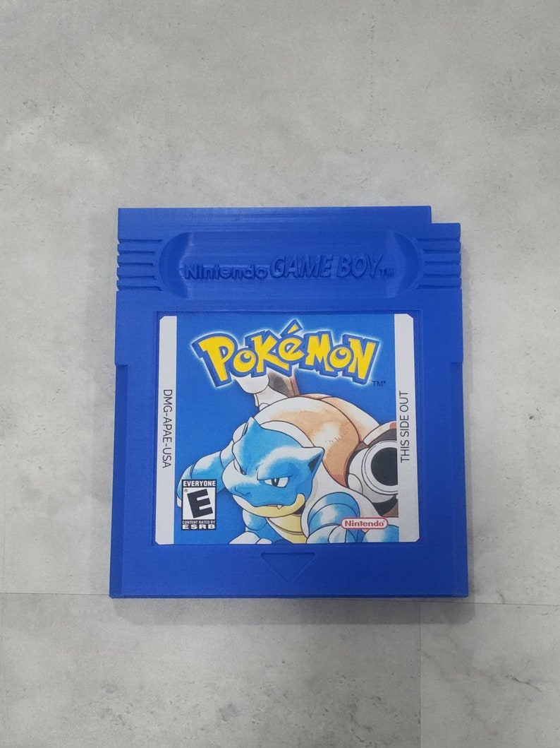 3D Printed Gameboy-inspired Pokemon 1st Generation Giant XL Cartridge ...
