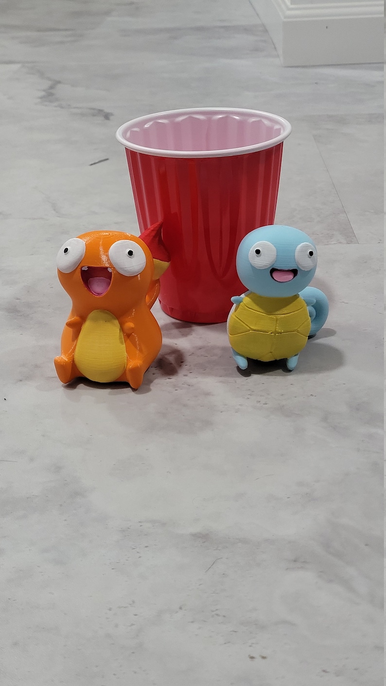 Pokemon-inspired Derpy Fire Lizard Water Turtle 3D Printed | Etsy