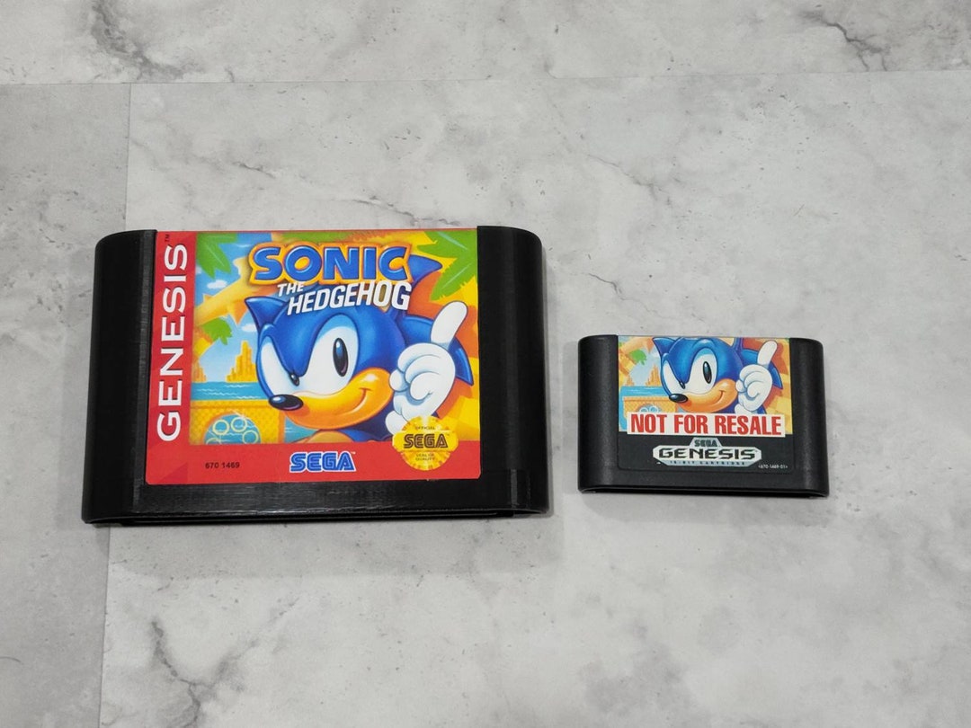 3d Printed Sega Genesis Inspired Sonic The Hedgehog Xl Giant Wall Art Cartridge Art Decor Etsy