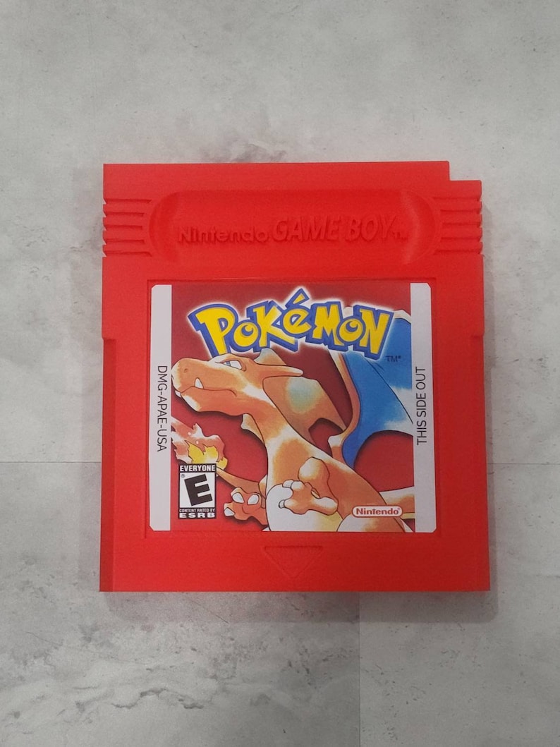 3D Printed Gameboy-inspired Pokemon 1st Generation Giant XL Cartridge ...