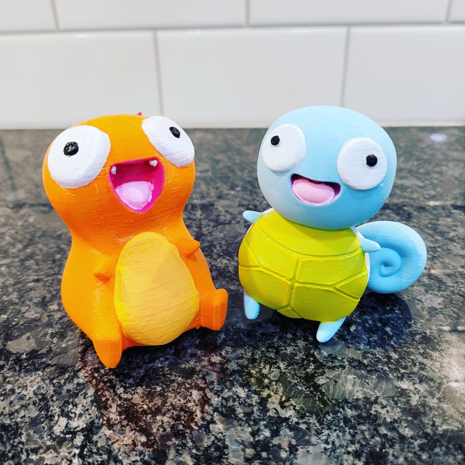 Pokemon-inspired Derpy Fire Lizard Water Turtle 3D Printed - Etsy