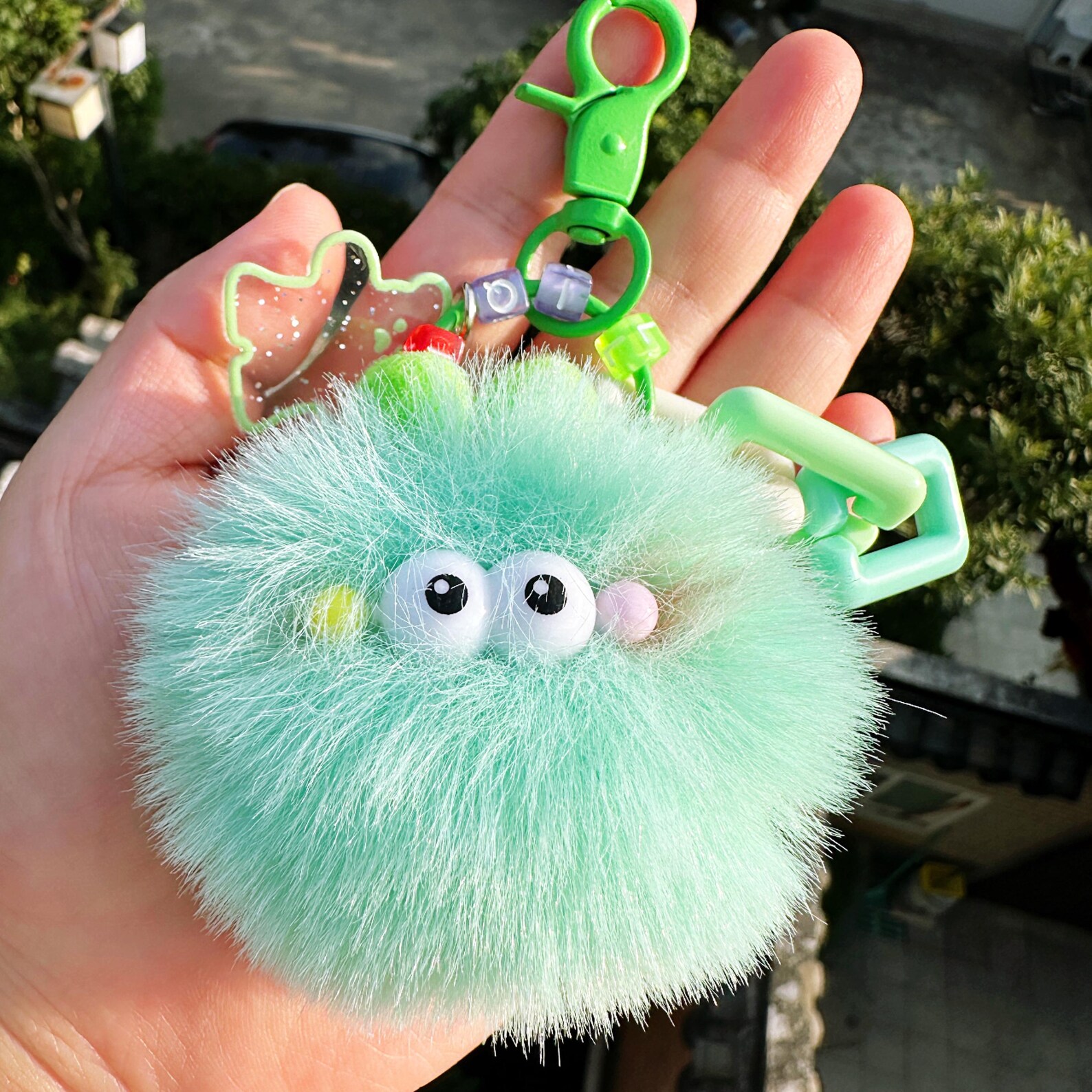 Kawaii Fluffy Buddy Keychain/charm - Etsy