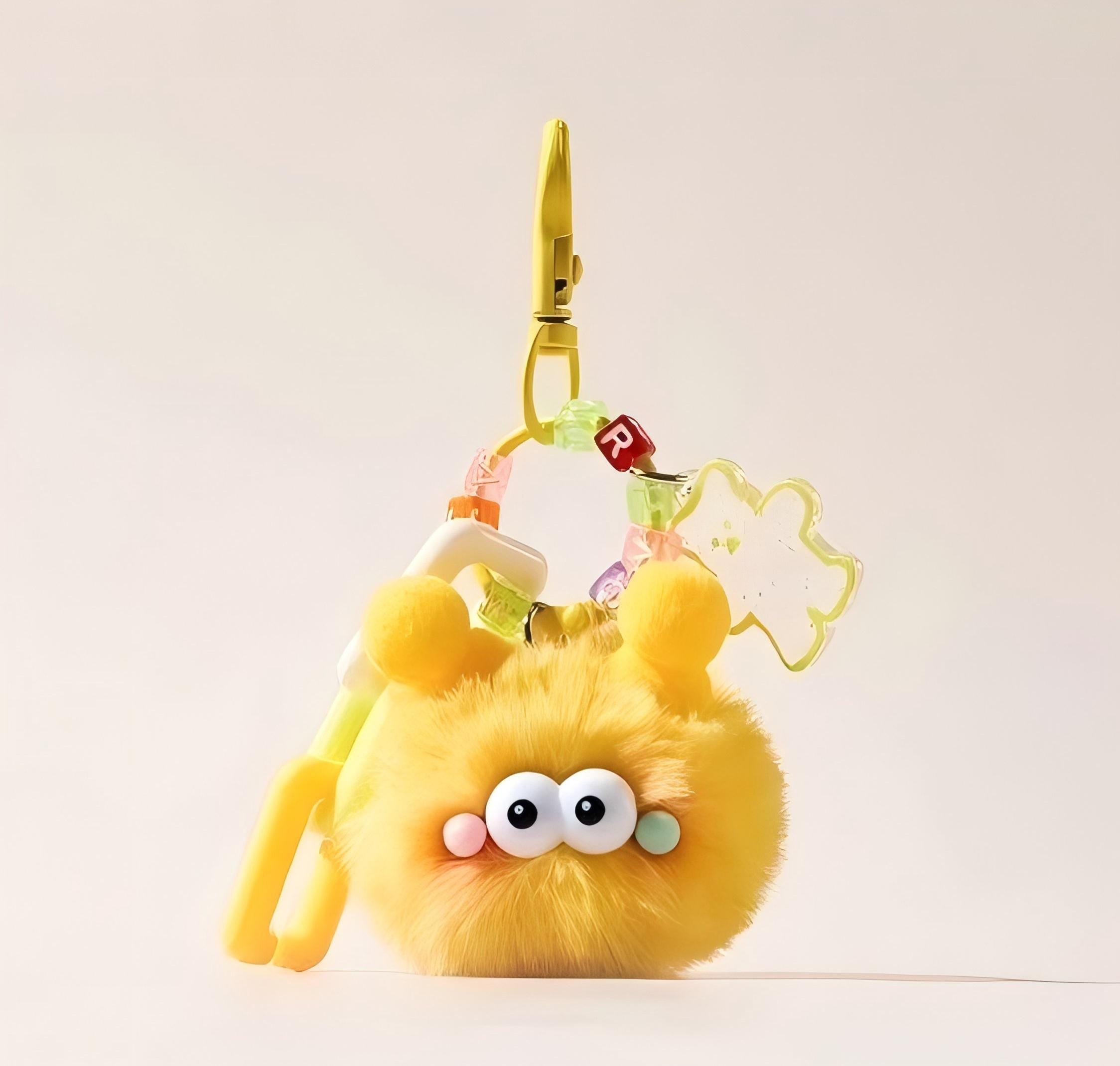 Kawaii Fluffy Buddy Keychain/charm - Etsy