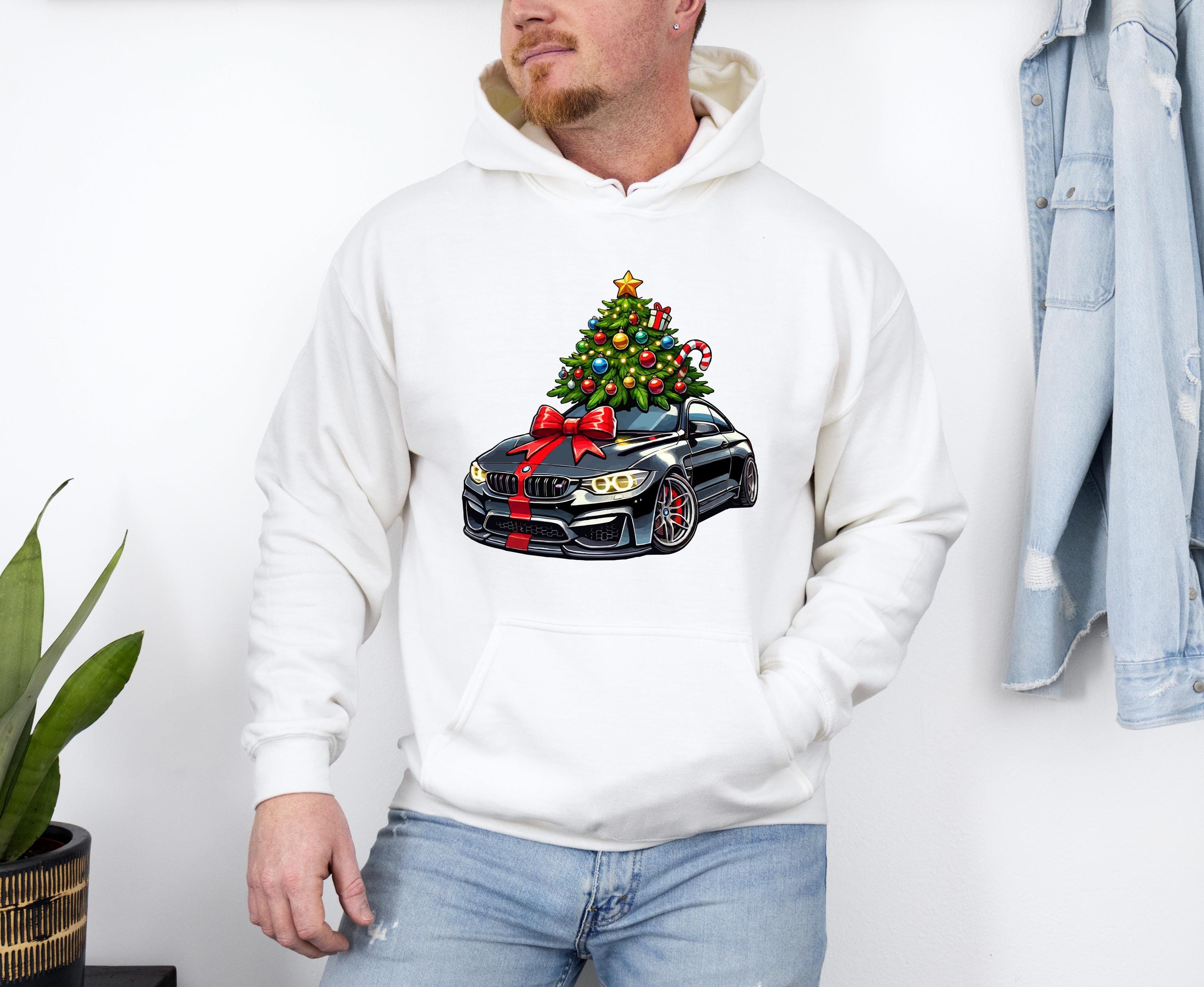 BMW M4 With a Christmas Tree PNG Digital Design for Sweater Hoodie Mugs ...