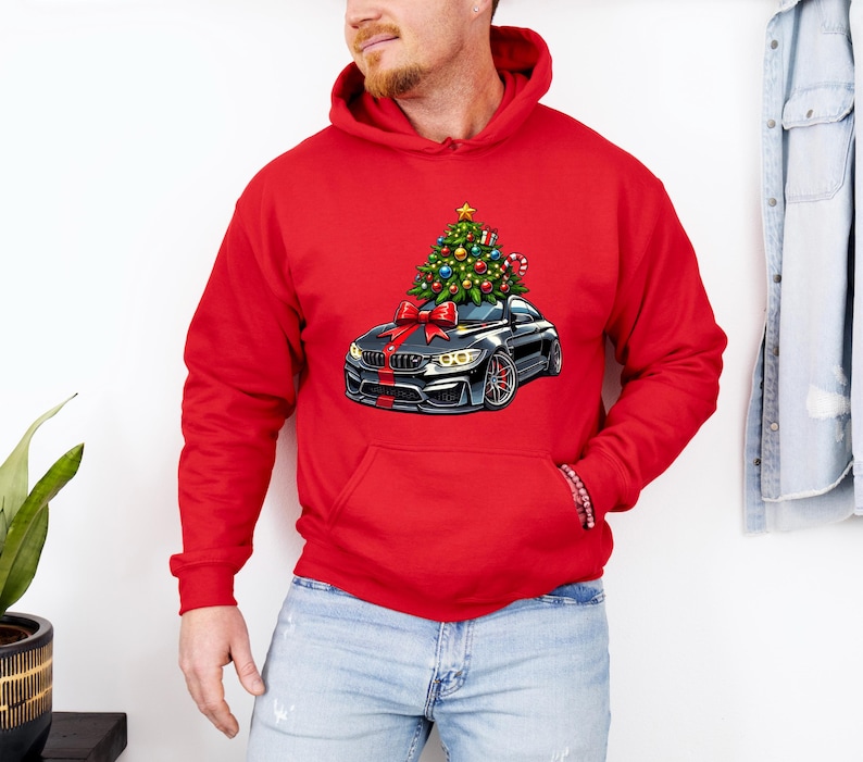BMW M4 With a Christmas Tree PNG Digital Design for Sweater Hoodie Mugs ...