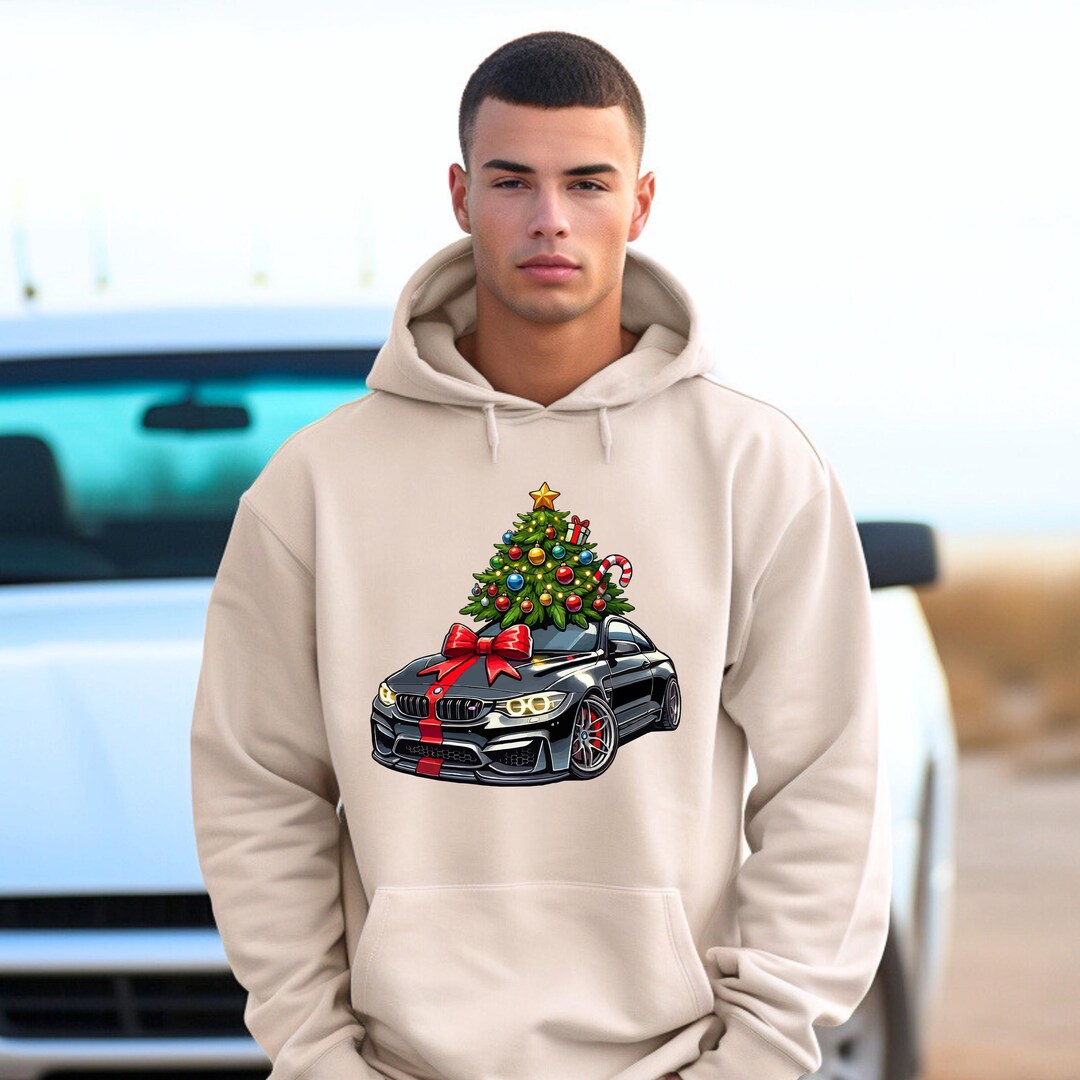 BMW M4 With a Christmas Tree PNG Digital Design for Sweater Hoodie Mugs ...