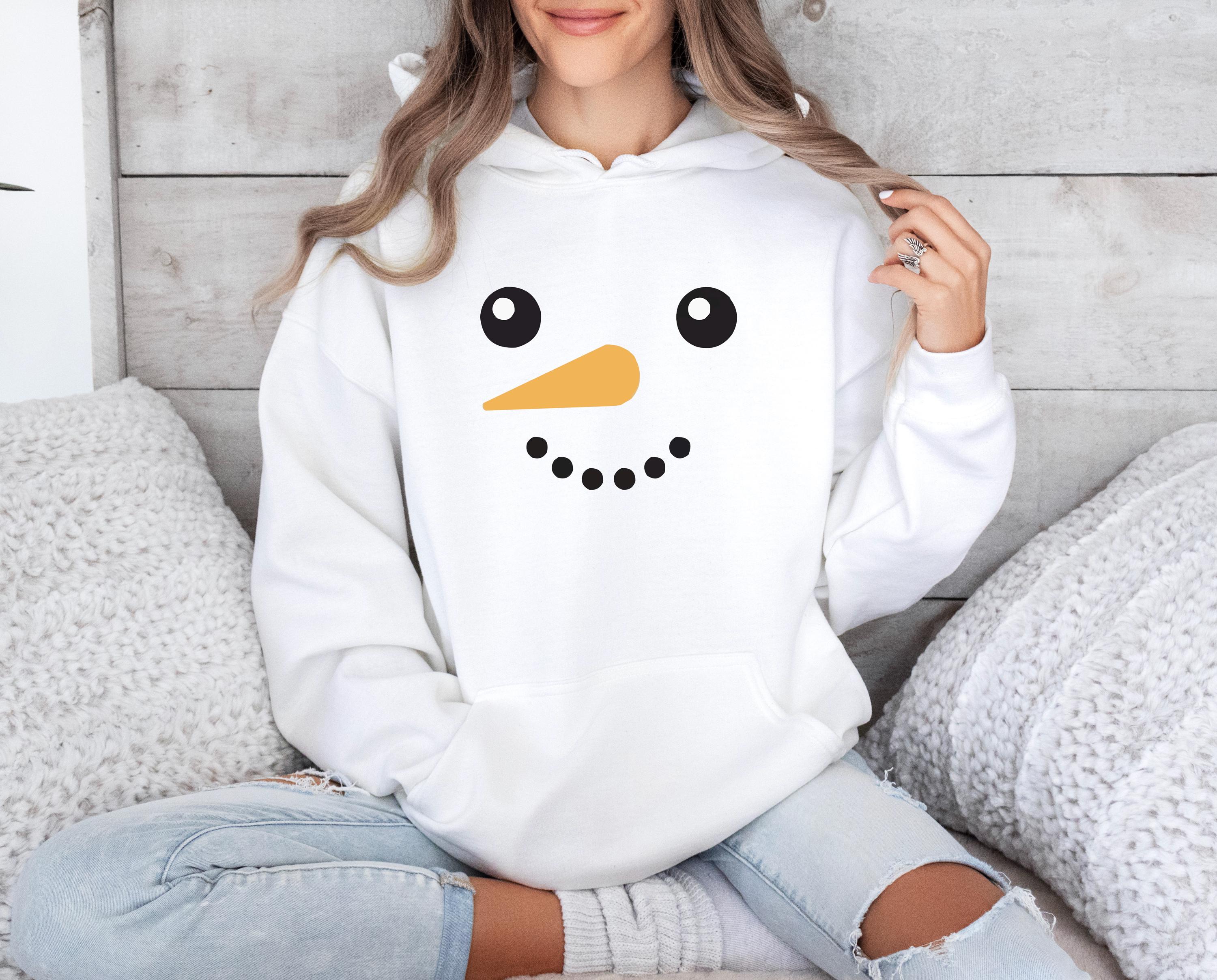 Cute Simple Snowman Face PNG Digital Design for Sweater Hoodie Mugs ...