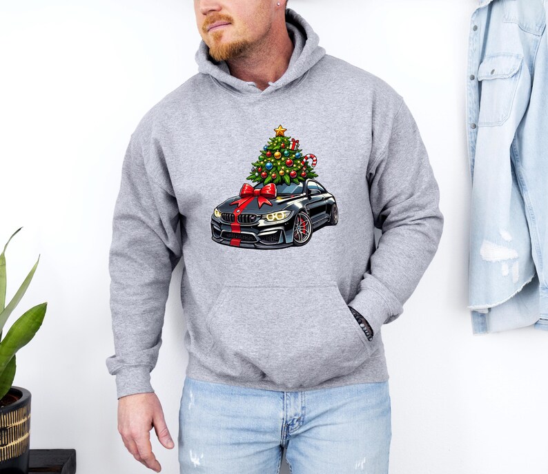 BMW M4 With a Christmas Tree PNG Digital Design for Sweater Hoodie Mugs ...