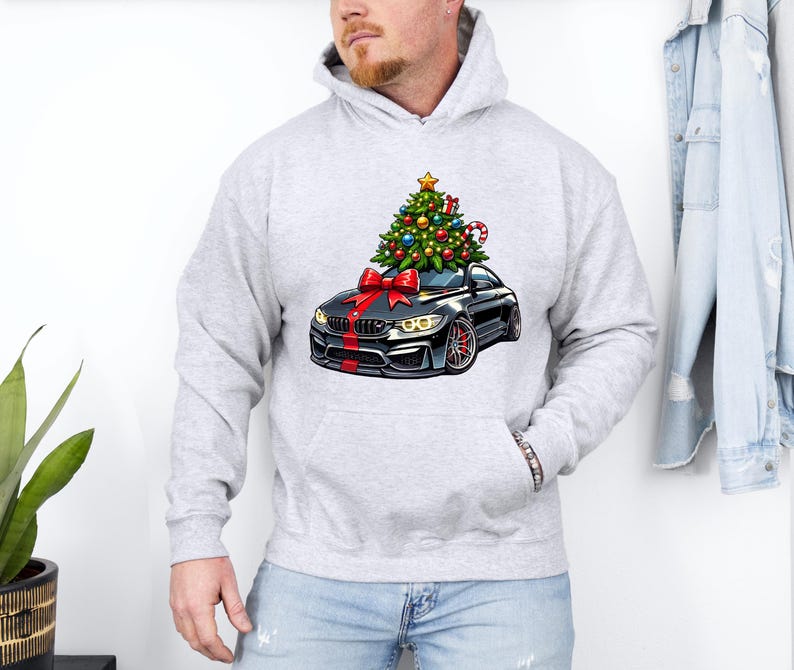 BMW M4 With a Christmas Tree PNG Digital Design for Sweater Hoodie Mugs ...