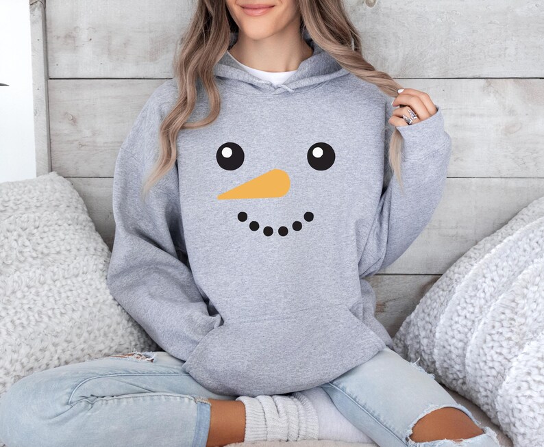 Cute Simple Snowman Face PNG Digital Design for Sweater Hoodie Mugs ...