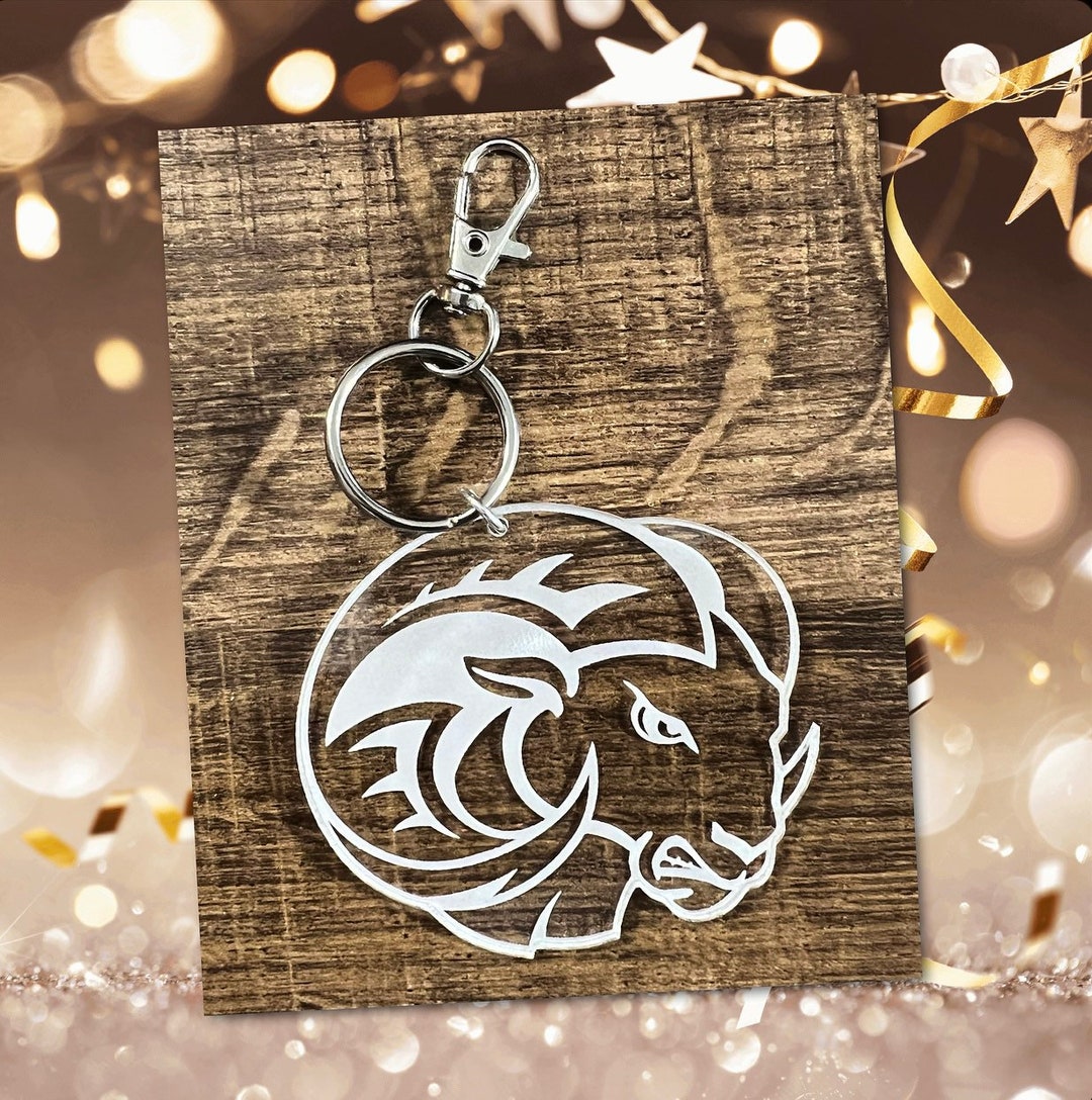 WSSU Rams Keychain/keytag, Wssu Keychain, Wssu Accessories, Wssu Gift ...