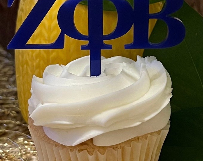 Zeta Cupcake Toppers Zphib Toppers Partysorority Celebrationnew Member ...