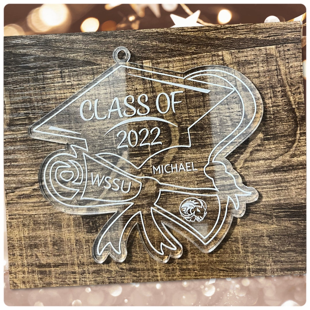 WSSU Personalized Graduation Ornament- Customize Name and Year, Wssu ...