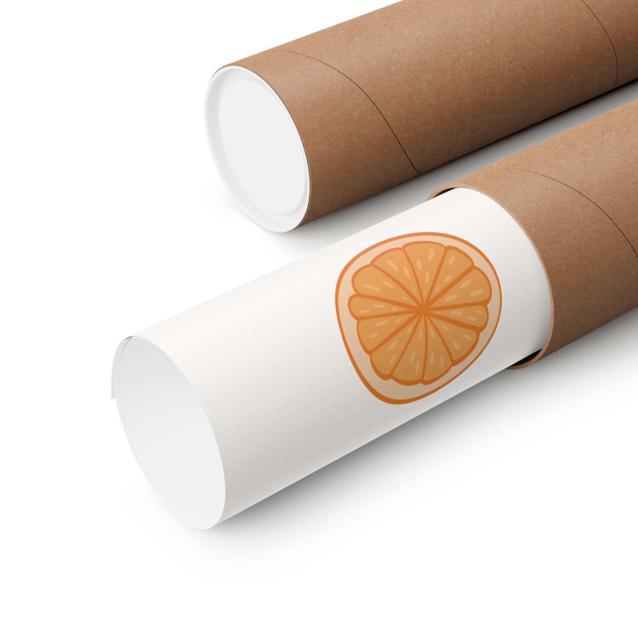 Orange Pattern Poster, Orange Poster, Matte Vertical Poster, Orange Art ...
