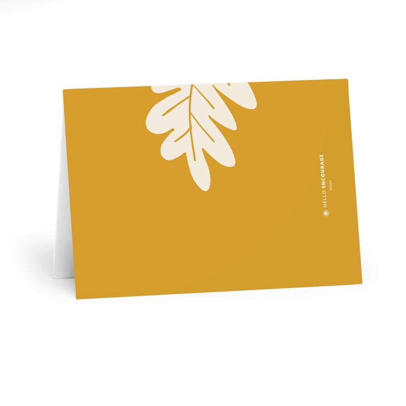 Gold Yellow Leaf Greeting Cards (5 Pack), Fall Greating Cards, 5 Pack ...