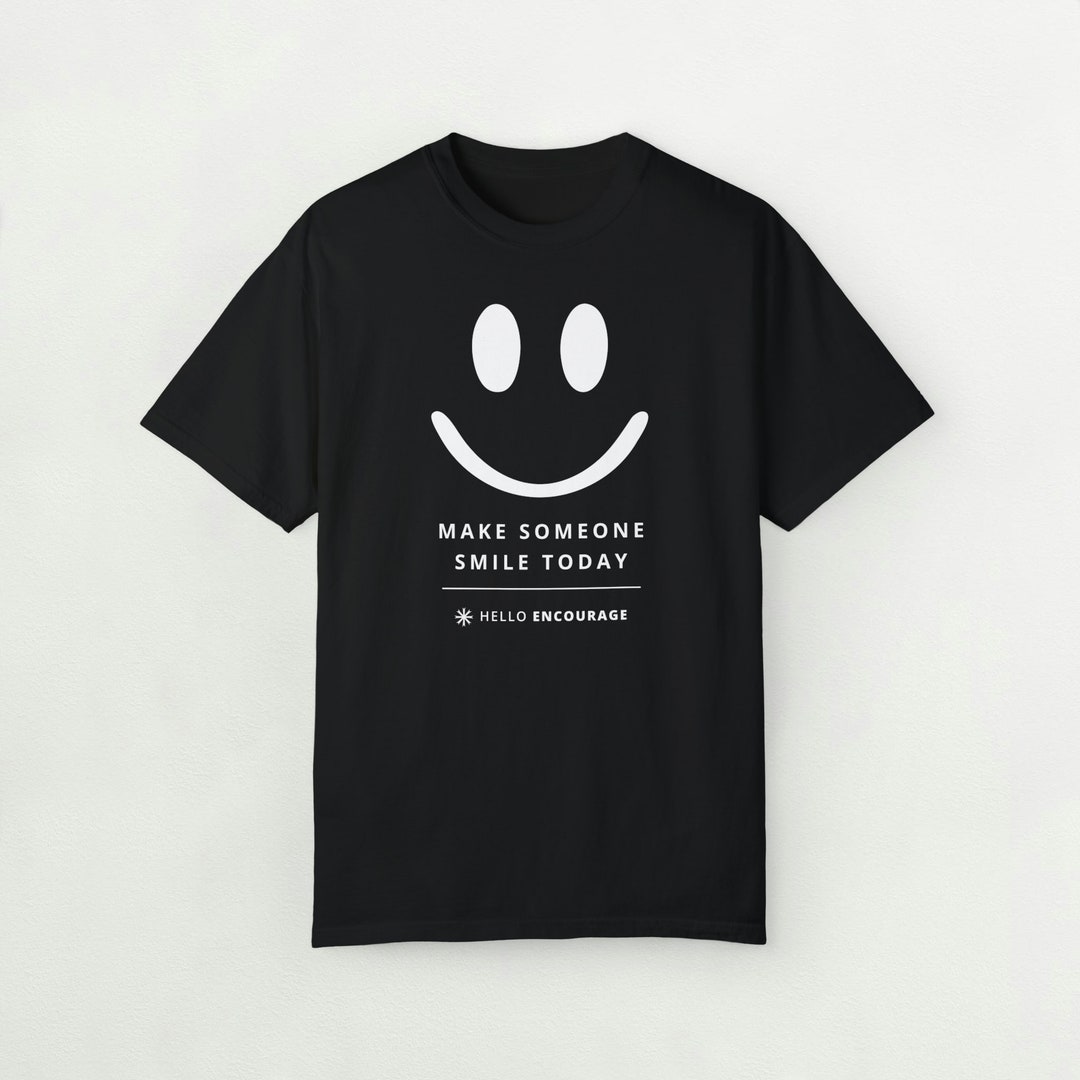 Smiley Face Design Shirts, Comfort Color Shirts Smile Shirts Women ...