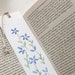 Bookmarks. Hand Made Bookmark Blue Floral Design - Etsy