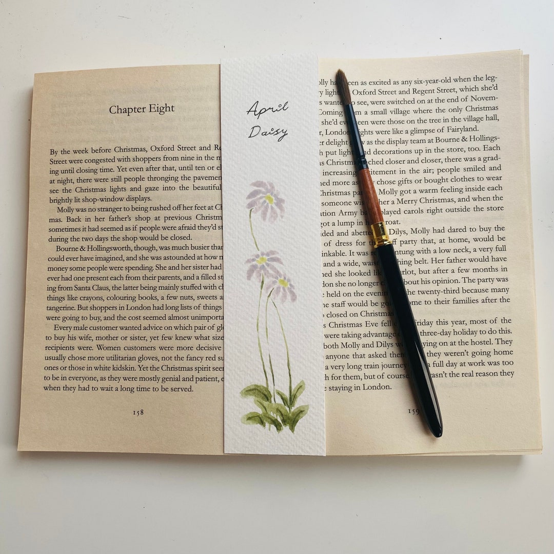 Handmade Gift Birth Flower Daisy Month April Bookmark , Birthday Gift ...