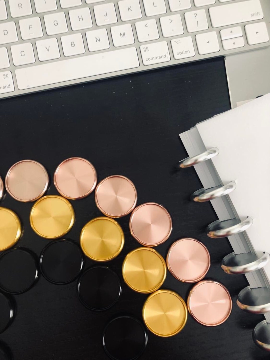 32 Mm Aluminum Binding Discs, Discbound Planner Accessories, Gold, Rose ...