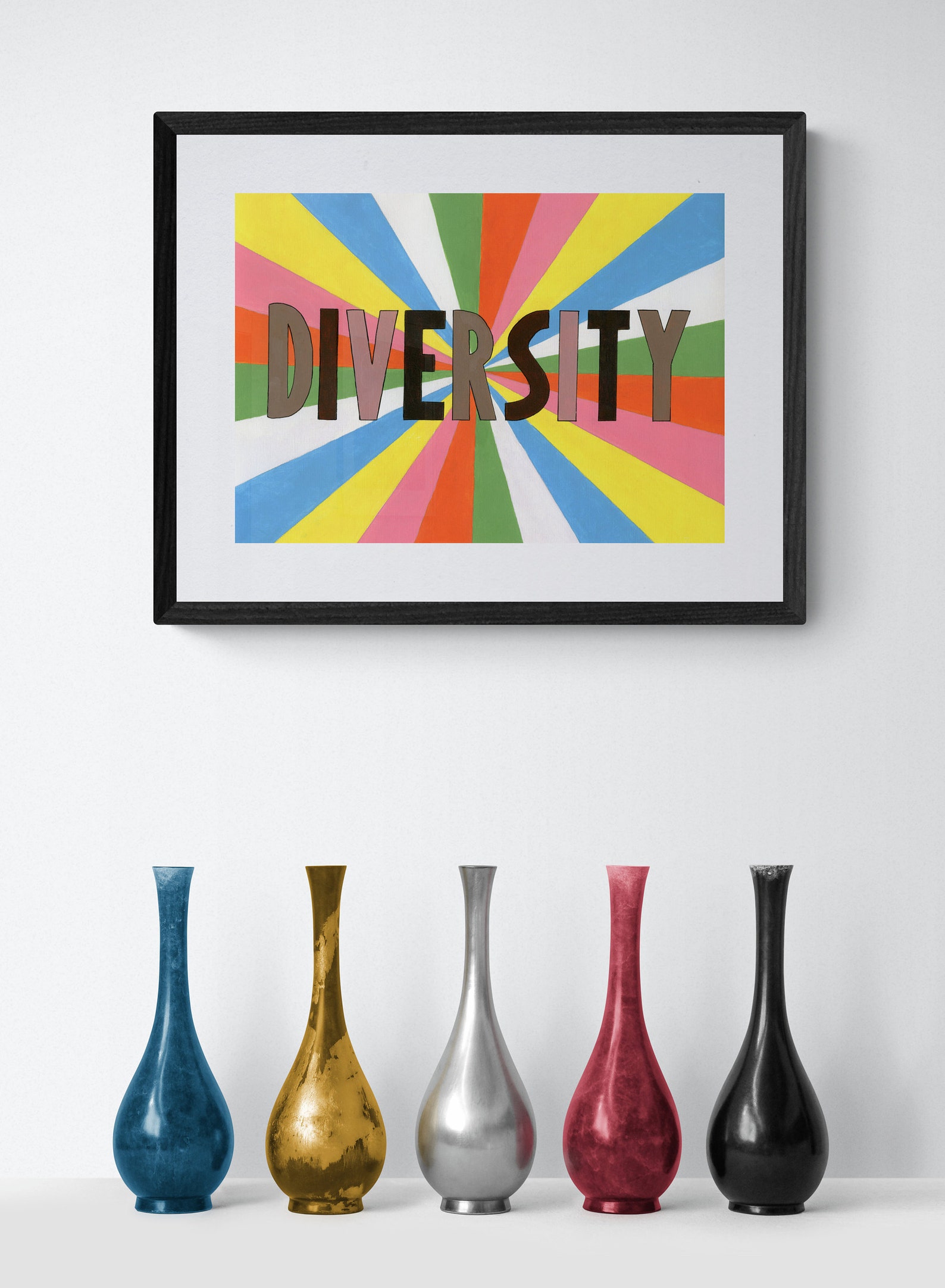Diversity Wall Art Word Art Fine Art Giclée Print Brown Girl Art