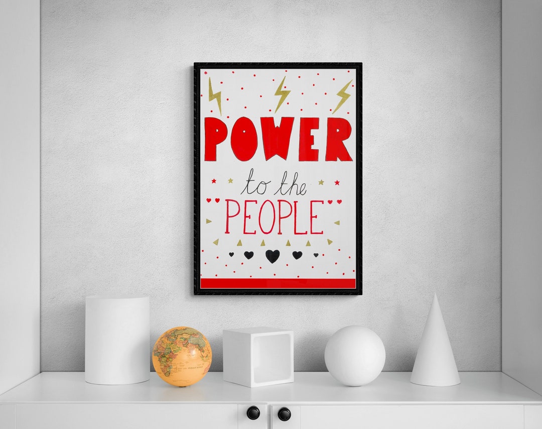Power to the People | Revolution Wall Art | Activist Art | Inclusive ...