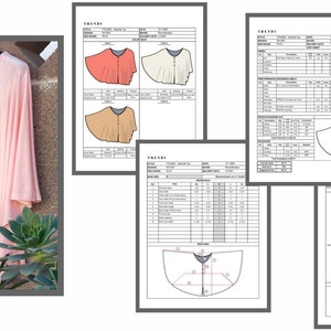 Cover Page Template for Tech Pack Garment Production for Clothing ...