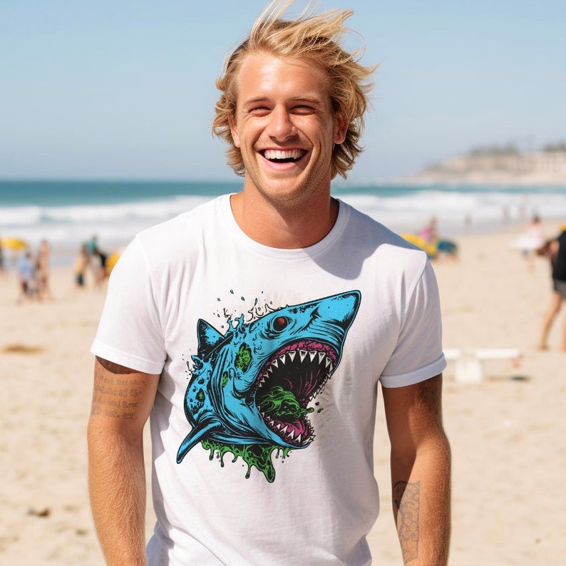 Zombie Shark SVG, T-shirt Print Vector, Halloween Digital File, Funny ...