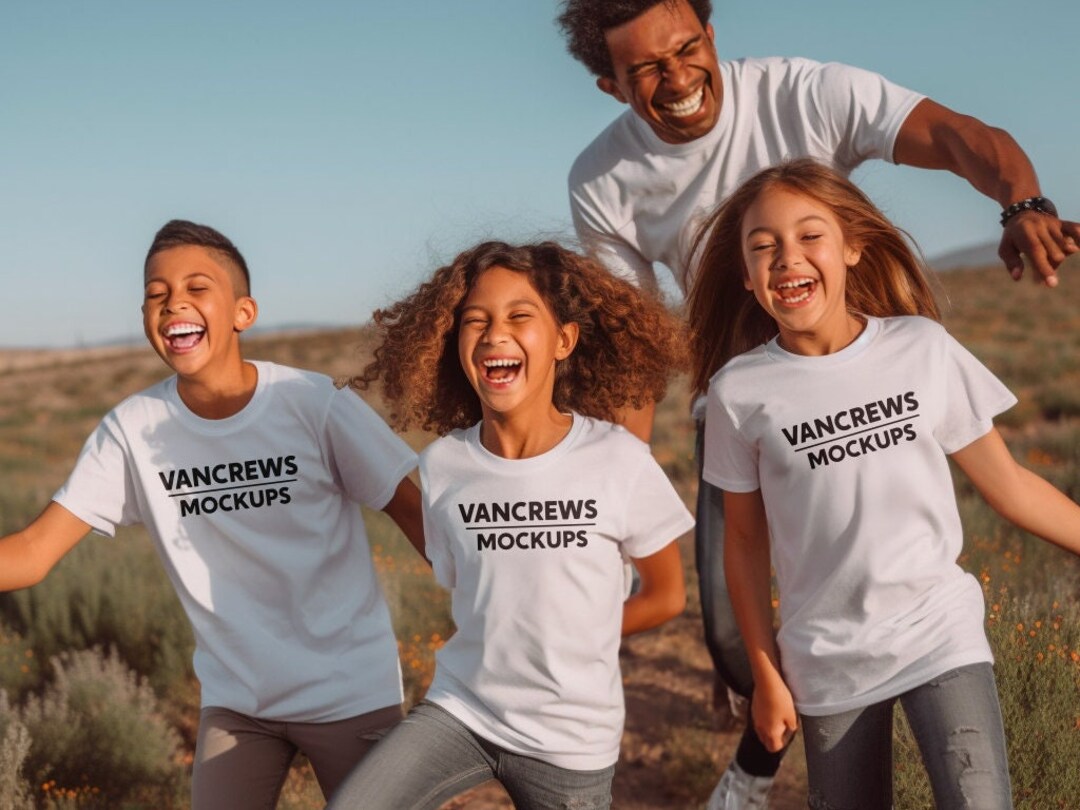 Family Mockup, White T-shirt Mockup, Children Mockup, Kids Mockup ...
