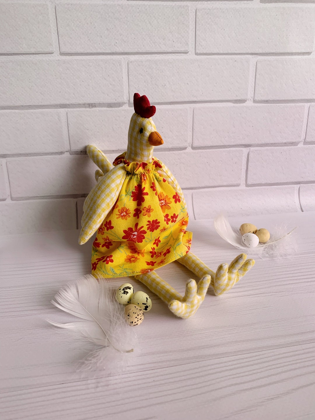 Soft Stuffed Hen Fabric Hen Kitchen Table Decor Chicken - Etsy