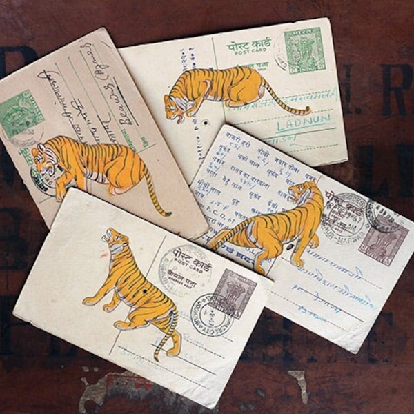 Postcard Tiger - Etsy