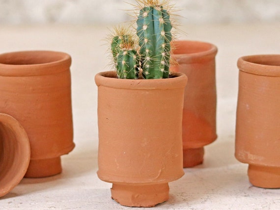 Set of Mini Cylinder Plant Pots | Etsy