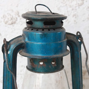Vintage Blue Storm Lamp - Etsy