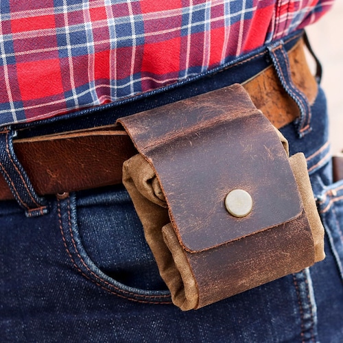 Leather Waxed Canvas Forager Bag Wilderness Foraging - Etsy