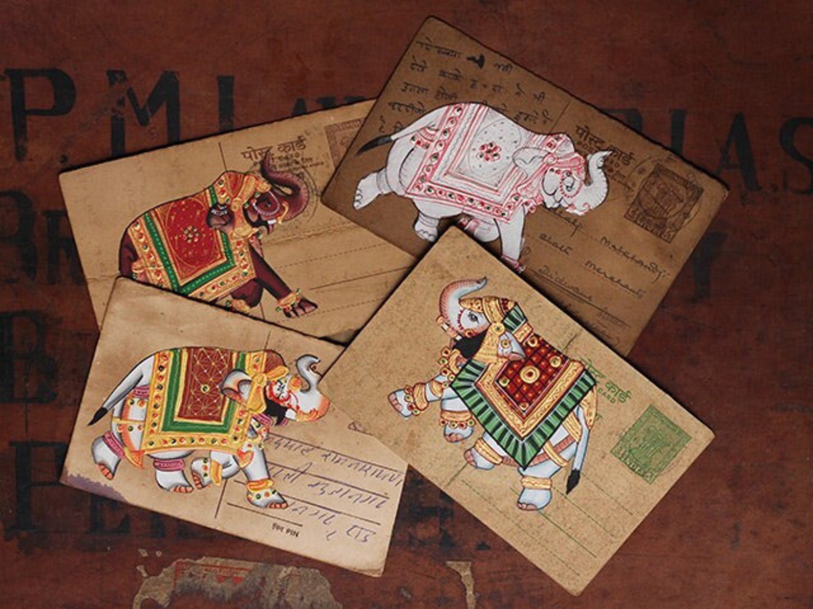 Elegant Elephant Vintage Postcards - Etsy