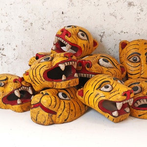 Wooden Large Tiger Head - Etsy
