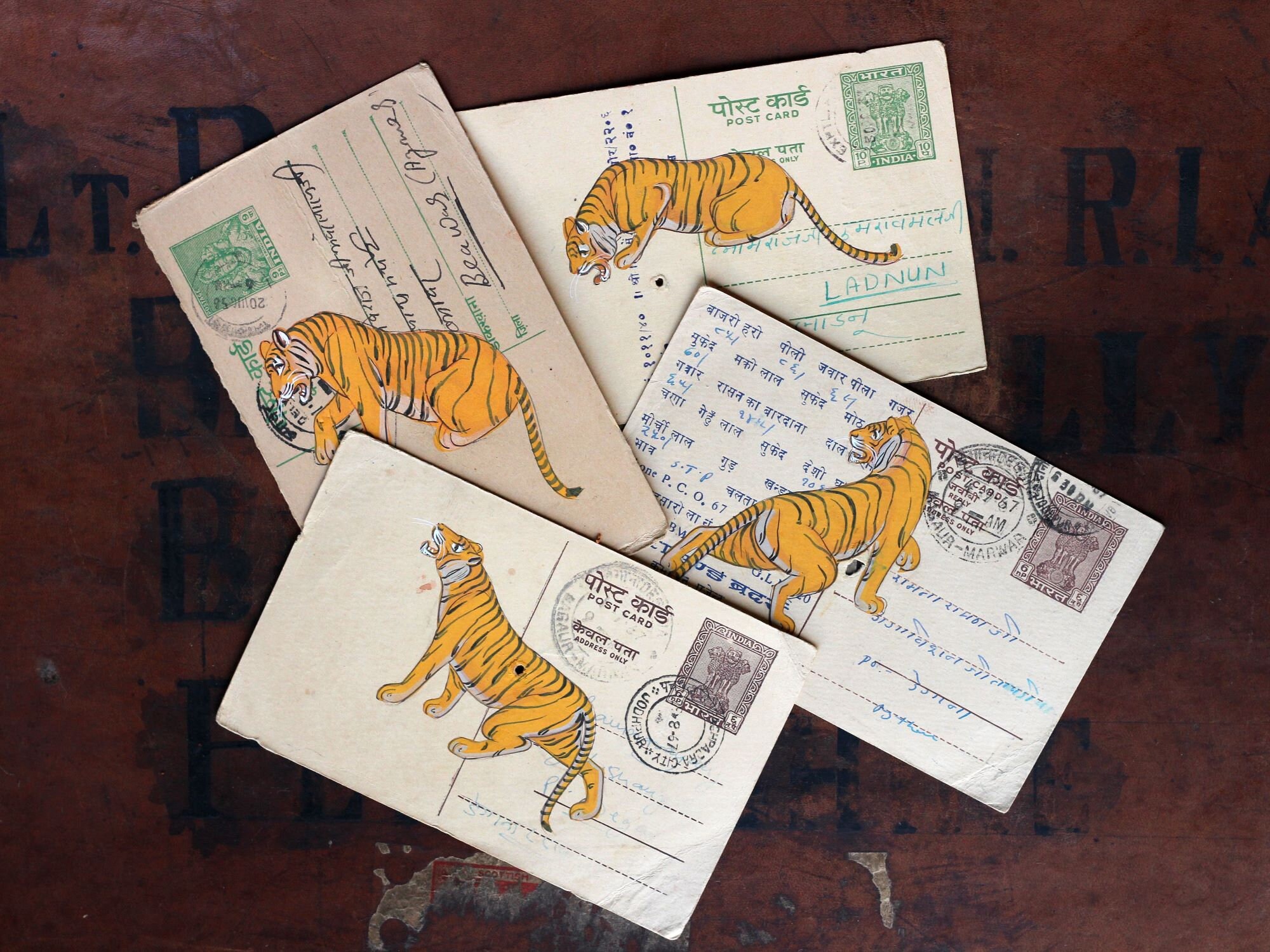 Mixed Set of 5 Hand Painted Vintage Indian Postcard - Etsy UK