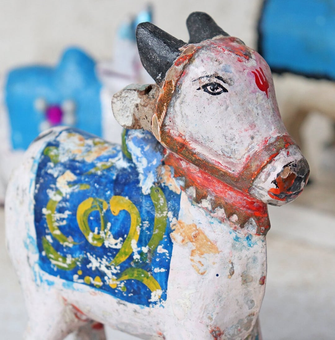 Medium Vintage Wooden Cow - Etsy