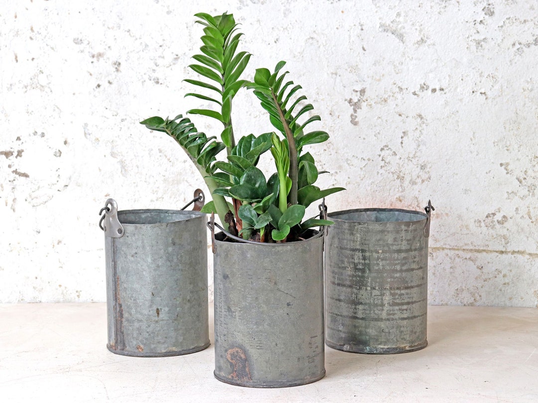 Vintage Upcycled Metal Bucket - Etsy